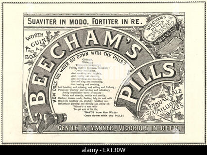1897 UK Magazine Beechams Pills Advert Stock Photo - Alamy