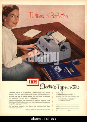 1950s USA IBM Magazine Advert Stock Photo - Alamy