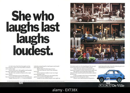 1980s UK Fiat Magazine Advert Stock Photo - Alamy