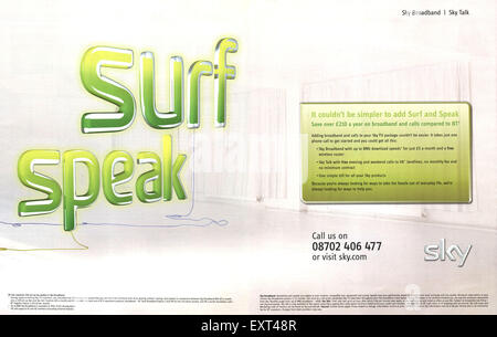 2000s UK Sky Magazine Advert Stock Photo - Alamy