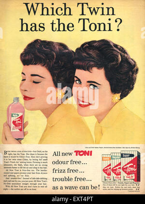 1950s UK Toni Perms Magazine Advert Stock Photo - Alamy