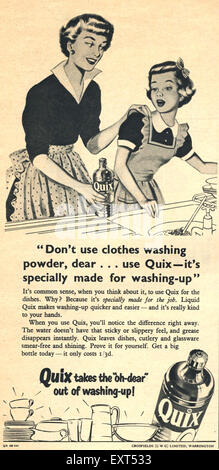 1950s UK Quix Magazine Advert Stock Photo - Alamy