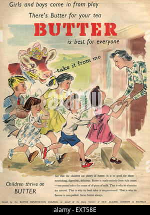 1950s UK Butter Magazine Advert Stock Photo - Alamy