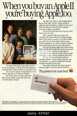 1980s USA Apple Magazine Advert Stock Photo - Alamy