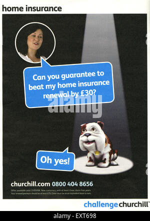2000s UK Churchill Magazine Advert Stock Photo - Alamy