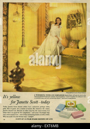 1950s UK Lux Magazine Advert Stock Photo - Alamy