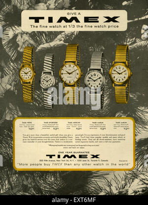 1950s UK Timex Magazine Advert Stock Photo - Alamy