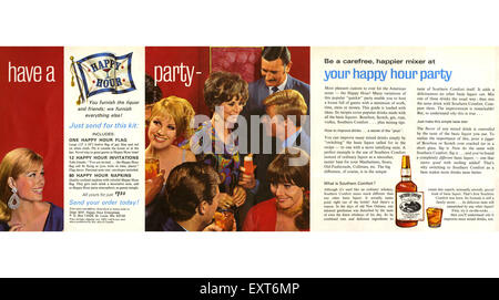1960s USA Southern Comfort Happy Hour Barguide Magazine Advert Stock ...