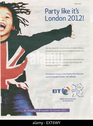 2000s UK BT Newspaper Advert Stock Photo - Alamy