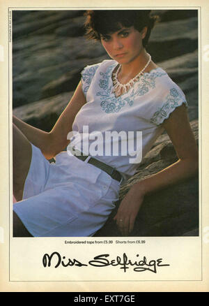 1980s UK Selfridges Magazine Advert Stock Photo - Alamy