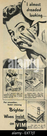 1950s UK Vim Magazine Advert Stock Photo - Alamy