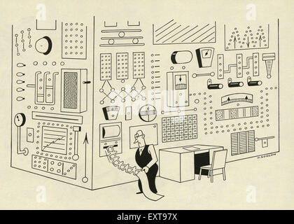 1950s UK Technology Comic/ Cartoon Plate Stock Photo - Alamy