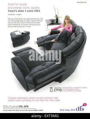 2000s UK DFS Magazine Advert Stock Photo - Alamy