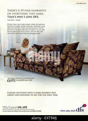 2000s UK DFS Magazine Advert Stock Photo - Alamy