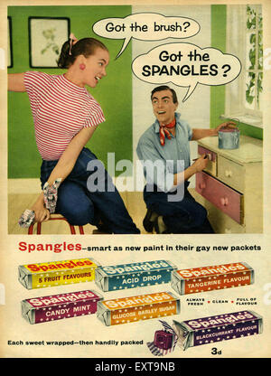 1950s UK Spangles Magazine Advert Stock Photo - Alamy