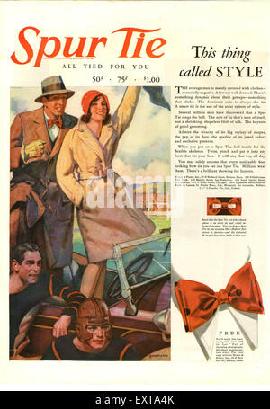 1930s USA Spur Tie Magazine Advert Stock Photo - Alamy