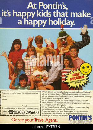 1980s UK Pontin's Magazine Advert Stock Photo - Alamy