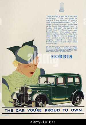 1930s UK Morris Magazine Advert Stock Photo - Alamy