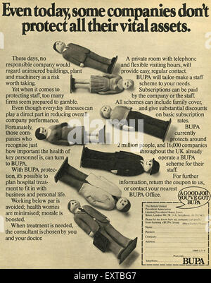 1970s UK Bupa Magazine Advert Stock Photo - Alamy