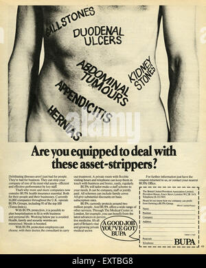 1970s UK Bupa Magazine Advert Stock Photo - Alamy