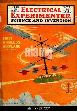 1920s USA The Electrical Experimenter Magazine Cover Stock Photo - Alamy