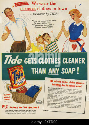 1950s USA Tide Magazine Advert Stock Photo - Alamy