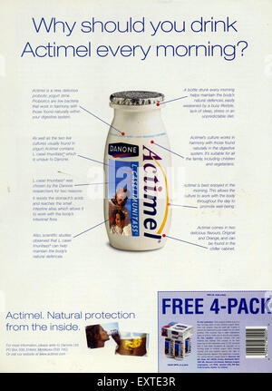 2000s UK Danone Magazine Advert Stock Photo - Alamy