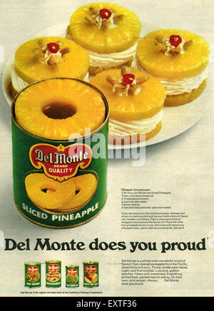 1960s UK Del Monte Magazine Advert Stock Photo - Alamy