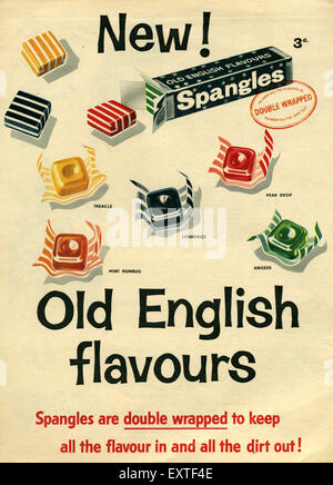 1950s UK Spangles Magazine Advert Stock Photo - Alamy