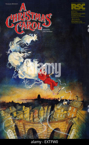 Poster for 'The Christmas Carol' by Charles Dickens 1808 A.D Stock ...