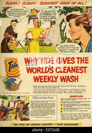 1950s UK Tide Magazine Advert Stock Photo - Alamy