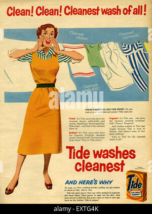 1950s UK Tide Magazine Advert Stock Photo - Alamy