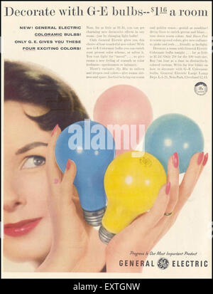 1950s USA General Electric Magazine Advert Stock Photo: 97994459 - Alamy