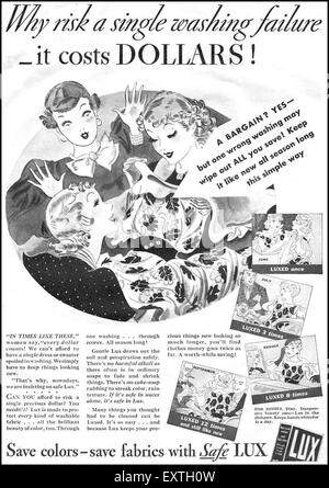 1930s USA Lux Magazine Advert Stock Photo - Alamy