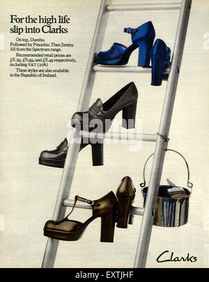 1970s UK Clarks Magazine Advert Stock Photo - Alamy