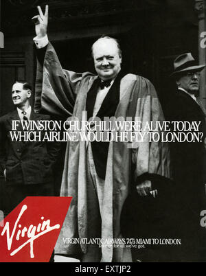 1980s UK Virgin Atlantic Magazine Advert Stock Photo - Alamy
