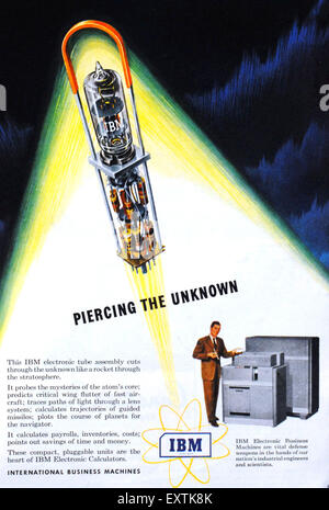1950s USA IBM Magazine Advert Stock Photo - Alamy