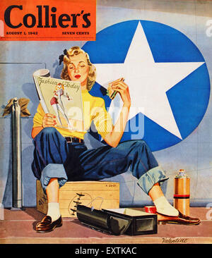 1940s USA Collier's Magazine Cover Stock Photo - Alamy