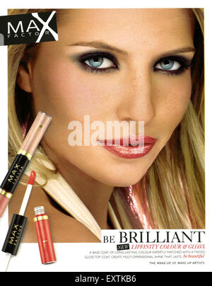 2000s UK Max Factor Magazine Advert Stock Photo - Alamy