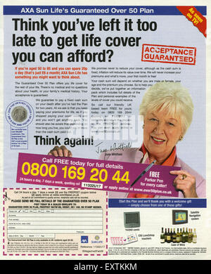2000s UK AXA Magazine Advert Stock Photo - Alamy