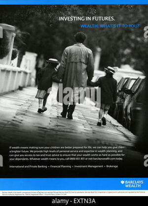 2000s UK Barclays Wealth Magazine Advert Stock Photo - Alamy
