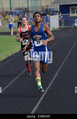 runners in a track meet Stock Photo - Alamy