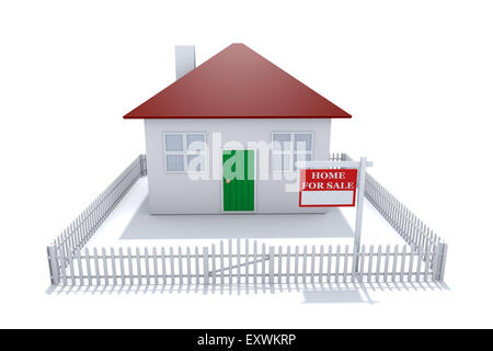 Simple white house Stock Photo - Alamy