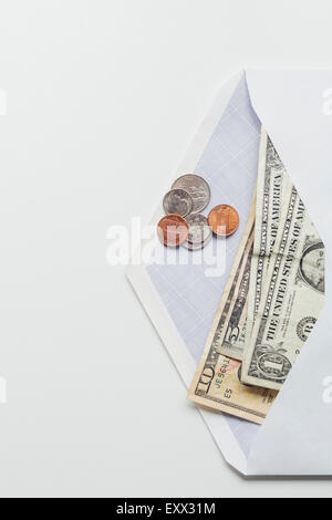 Banknotes in an envelope, close-up Stock Photo - Alamy