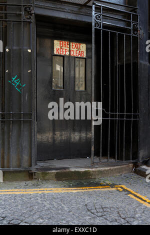 UK British Fire Exit Keep Clear Safety Door Sign Stock Photo - Alamy