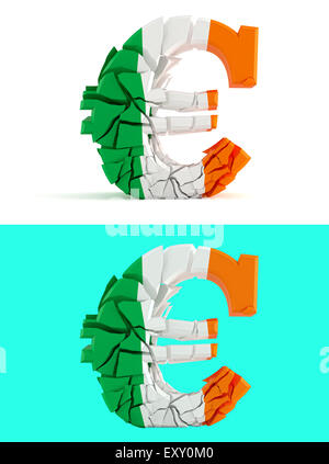 Isolated Ireland Flag Stock Photo - Alamy