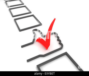 Tick and background Stock Photo - Alamy