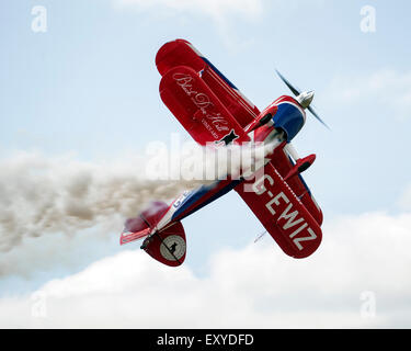 Pitts Special S2S biplane G-EWIZ giving an aerobatic display at the ...