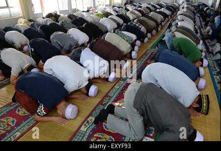 Pingliang, China's Gansu Province. 18th July, 2015. A Muslim family ...