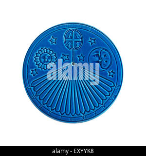 Ceramic Sun Dial Art On The Ground Stock Photo - Alamy